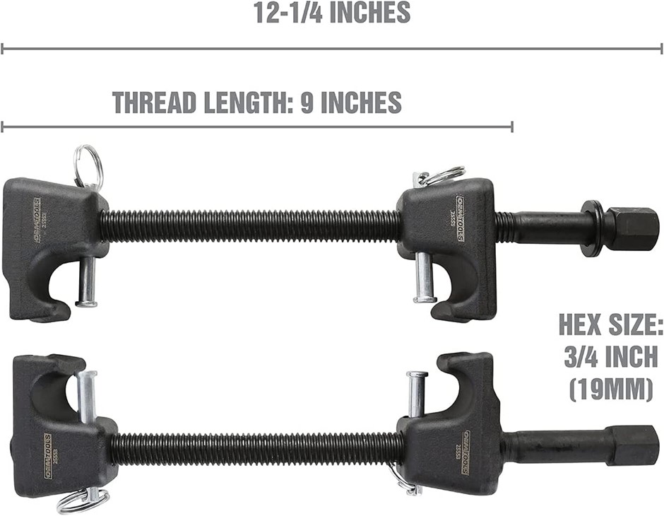OEMTOOLS MacPherson Strut Spring Compressor, Heat-Treated Thread Rod ...