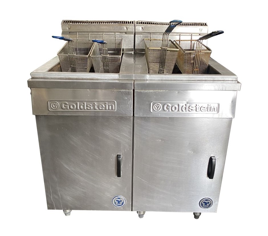 GOLDSTEIN GAS 4 BASKET SPLIT PAN FRYER Auction (0007-5051927) | Grays ...