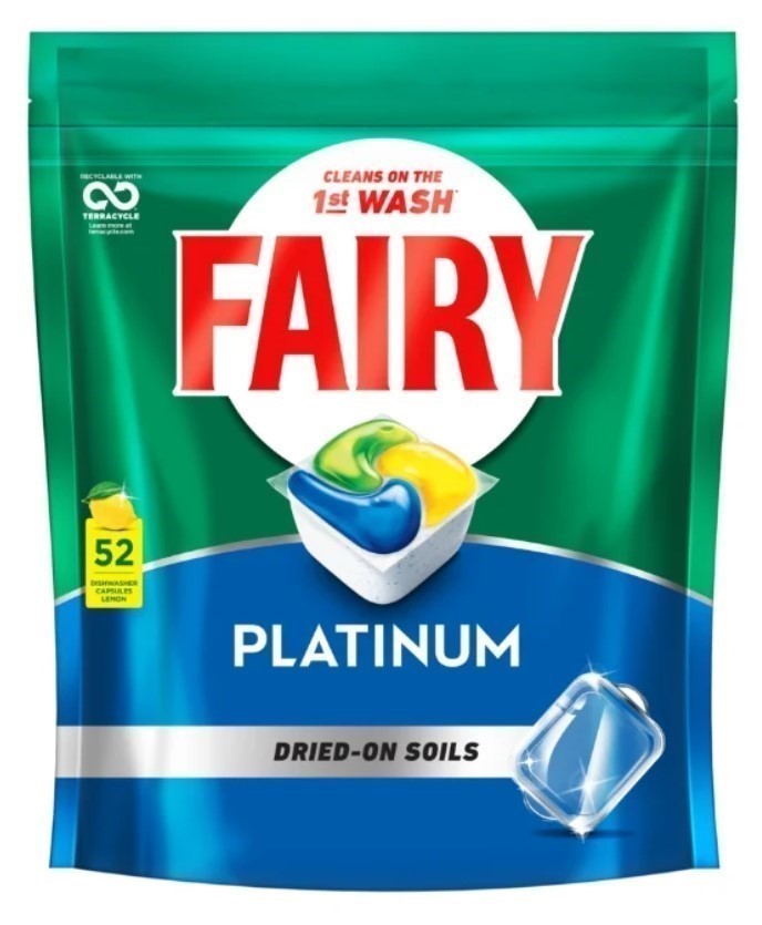 2 x FAIRY 52pk Platinum Dishwasher Capsules, Dried-On Soils, Lemon. Auction (0214-5051101 ...