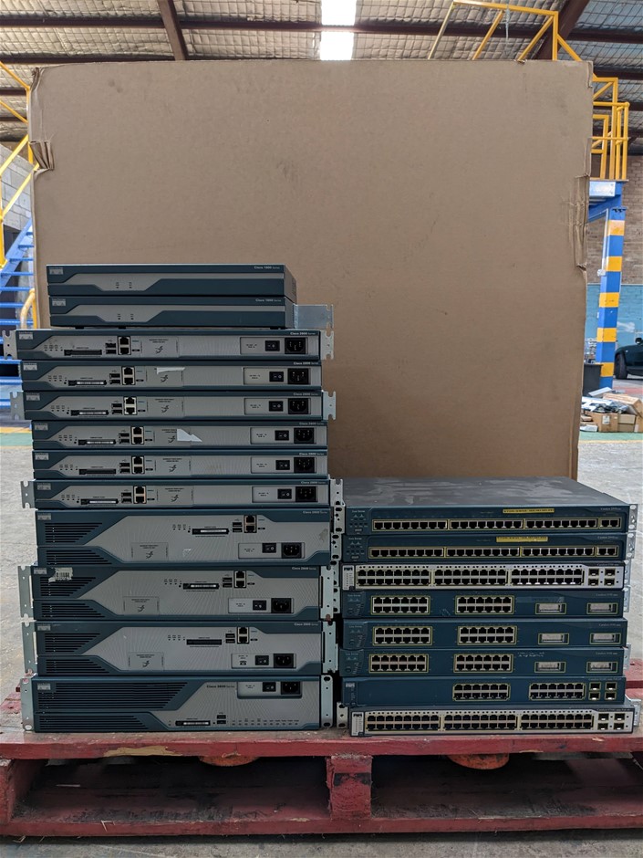 Pallet of CISCO routers and switches. Auction (0002-2551186) | Grays ...