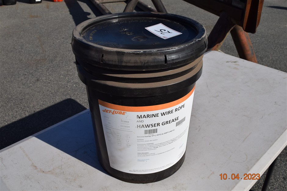(Bid Price Per Each) 14kg Drums of Jet Lube Marine Wire rope Hawser ...
