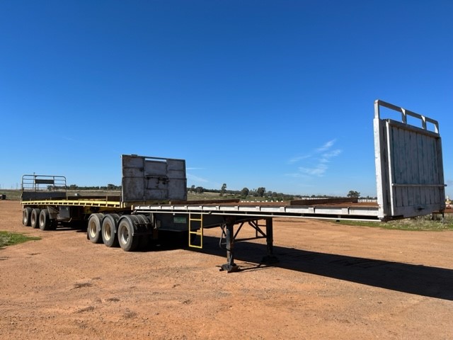 B Double Flat Top Trailer Set Auction (0019-5052527) | Grays Australia
