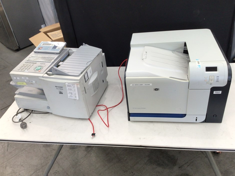 1 x HP Printer with 1 x Sharp Facsimile Machine Auction (0133-3140152 ...