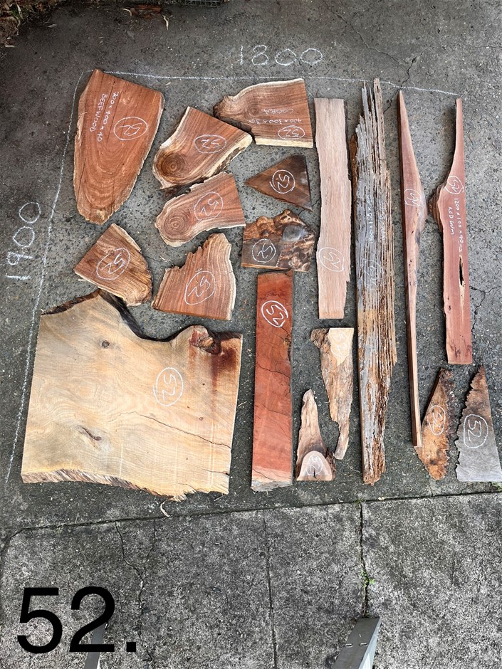 Mixed species timber slab offcuts pack Auction (0052-5052637) | Grays ...