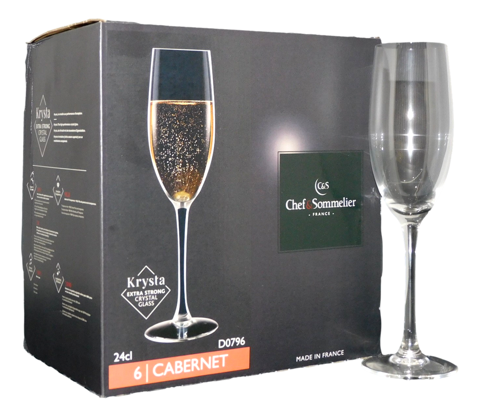 Chef & Sommelier Krysta Extra Strong Crystal Champagne Flute (4x ...