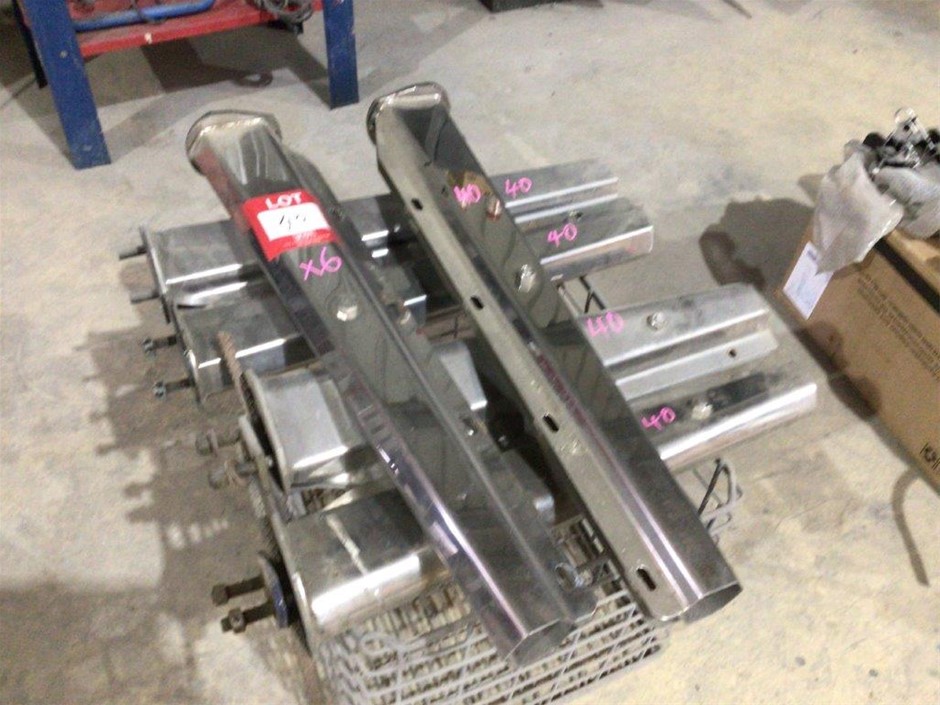 6 x Spring Loaded Stainless Steel Tail Light Brackets Auction (0040 ...