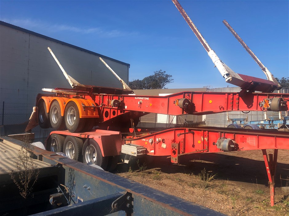 2003 Elphinstone Skel Triaxle Logging B Double Trailer Combination ...