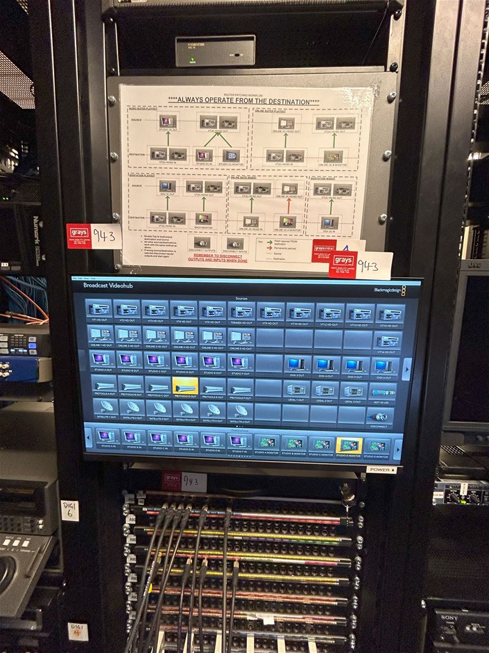 BLACK MAGIC Broadcast Video Hub 3G Router & Patch Panel including ...