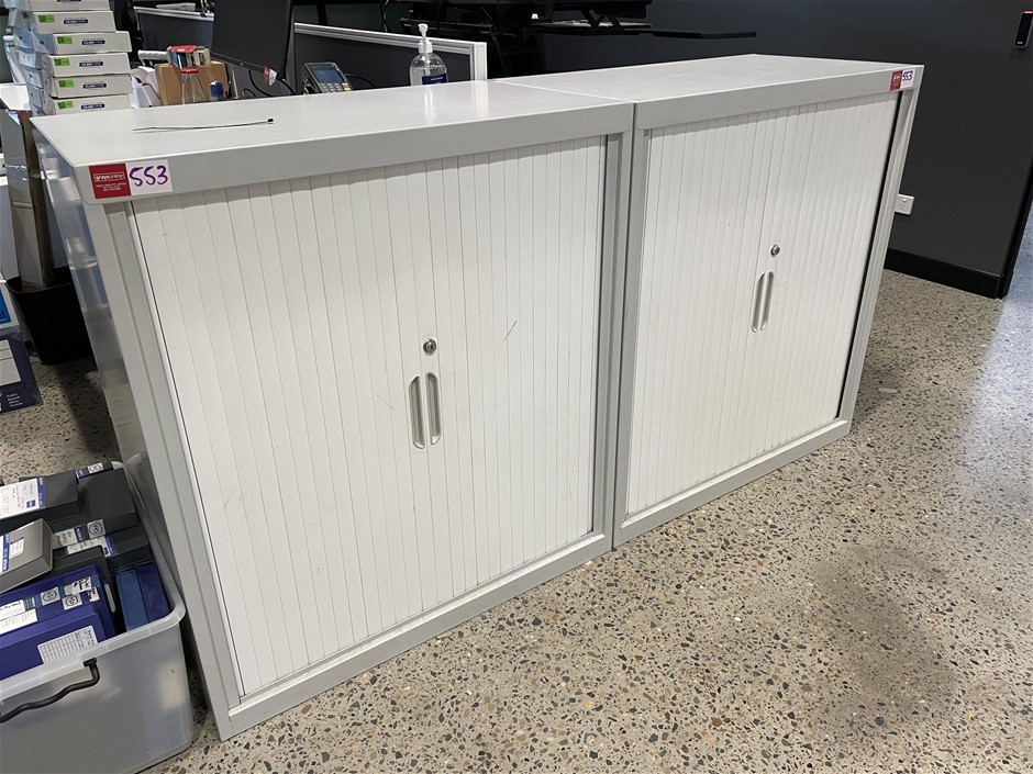 Assorted Furniture - Incl: Tambour Stationery Cabinets Concertina Doors ...