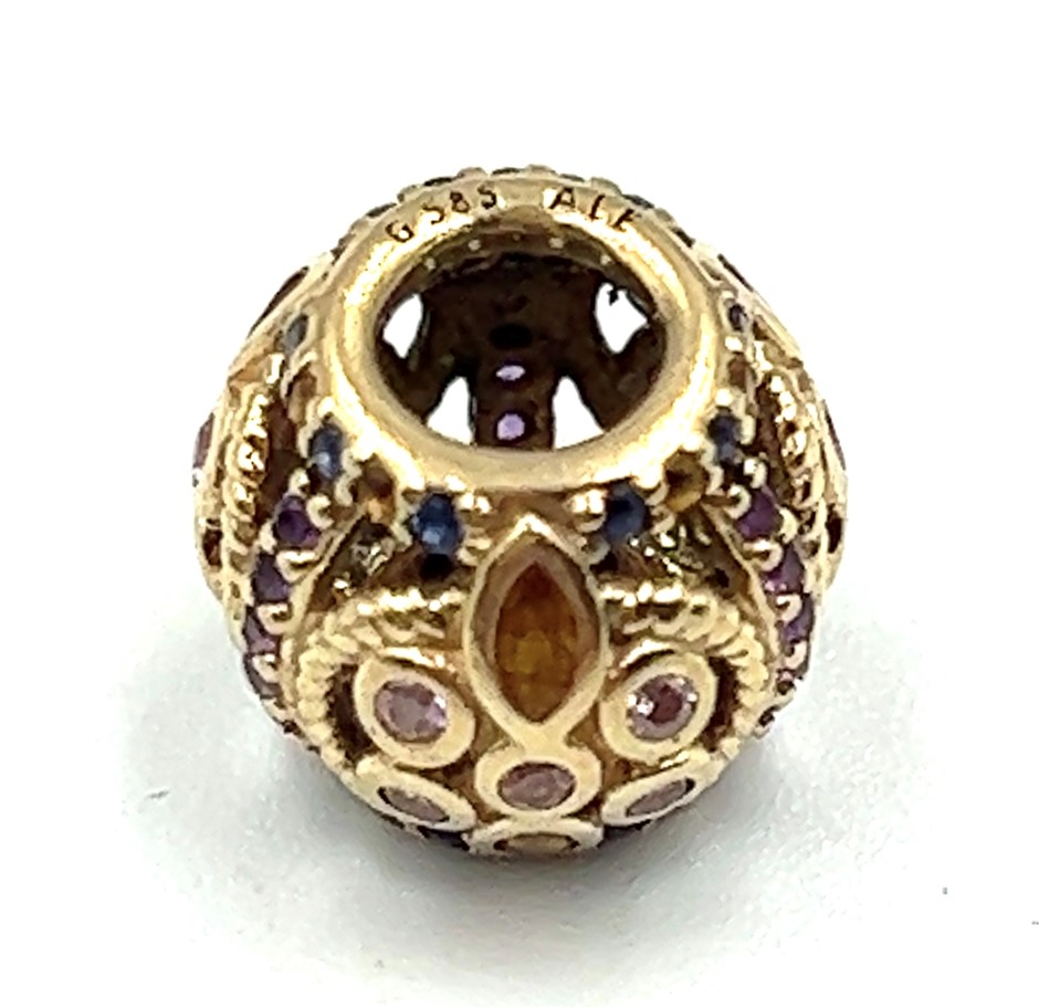 Pandora Solid 14ct Yellow Gold Fresco Charm Auction (0096-2552406 ...