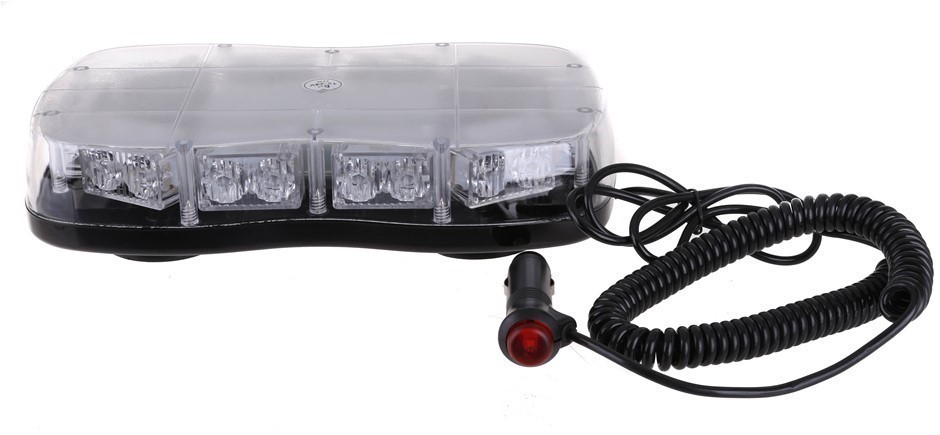 Slimline LED Amber Strobe Light, 12V & 24V, Magnetic Base, 300mm (L) x ...