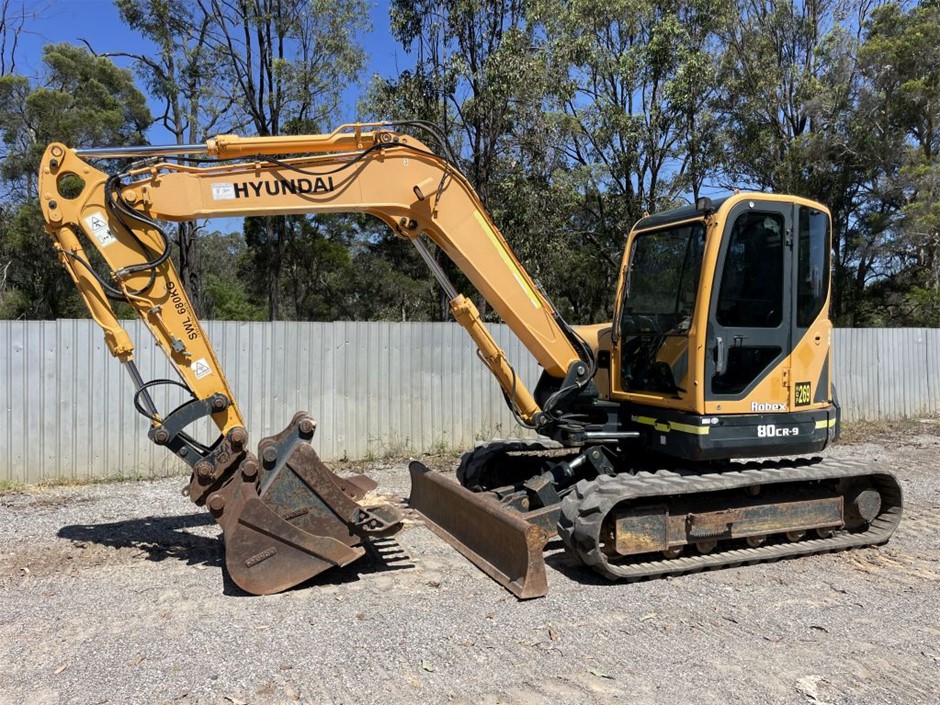 2013 Hyundai R80CR-9 Excavator Auction (0004-5052927) | Grays Australia