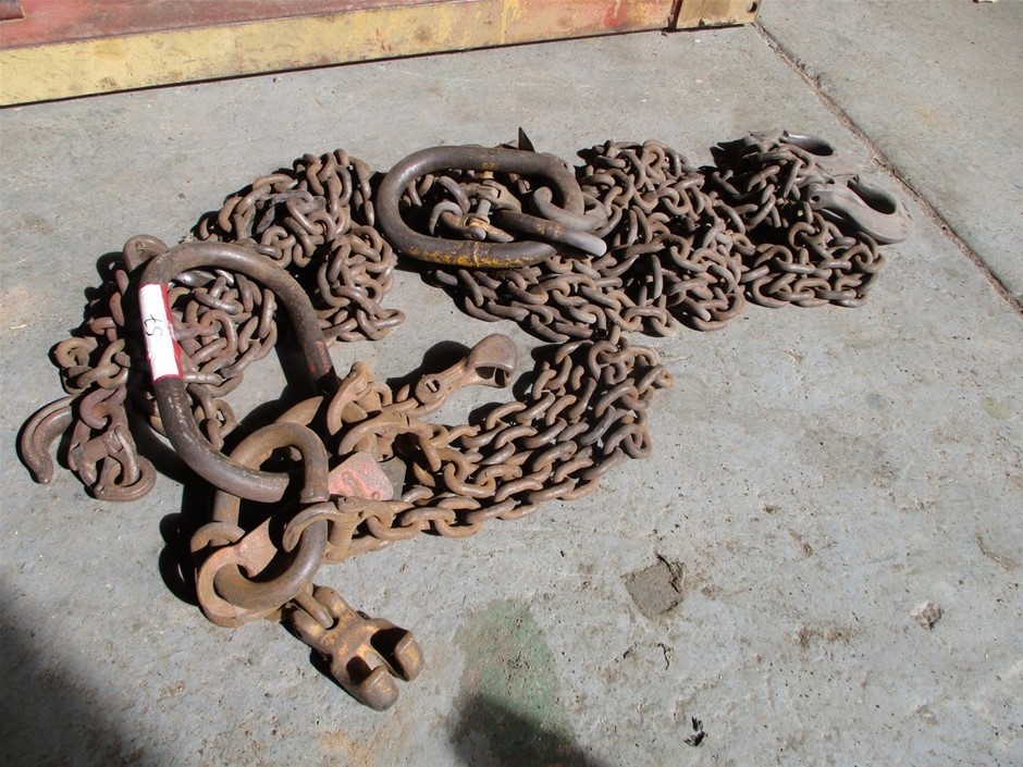 Qty 2x 10mm Lifting Chains Auction (0057-7045311) | Grays Australia