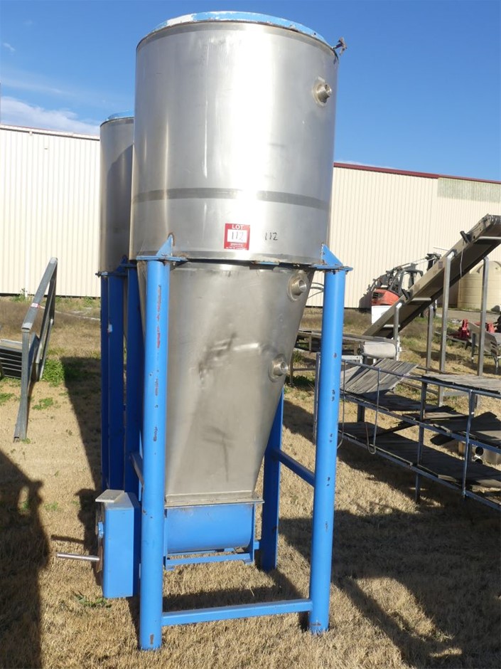 Dry Material Feeder Stainless Steel Hopper Auction (0112-5052882 ...