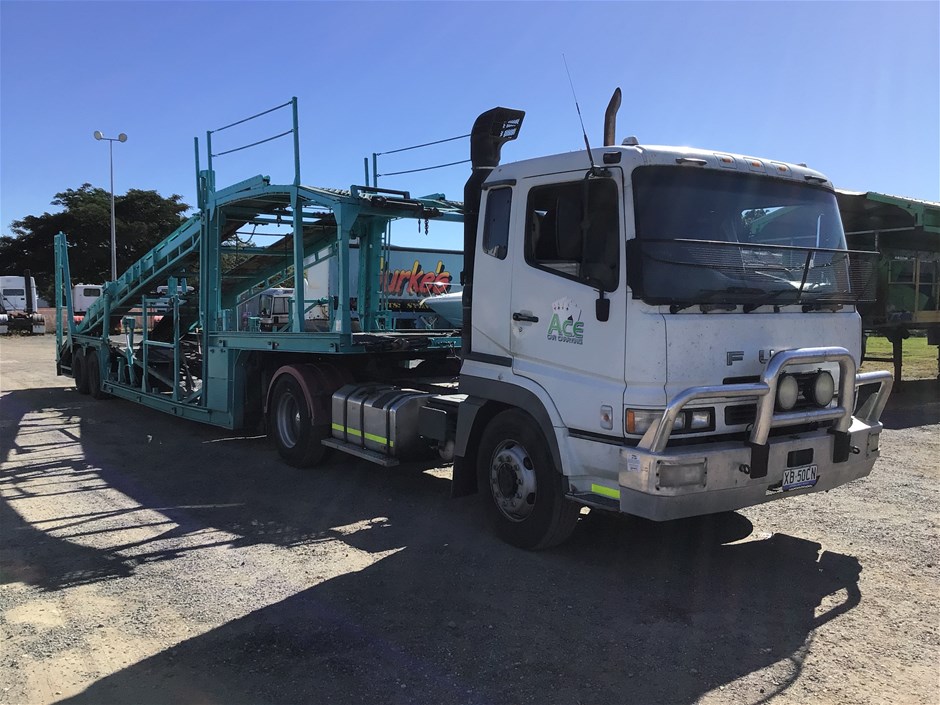 2007 Mitsubishi Fuso & Car Carrier Trailer 4 x 2 Prime Mover Truck ...