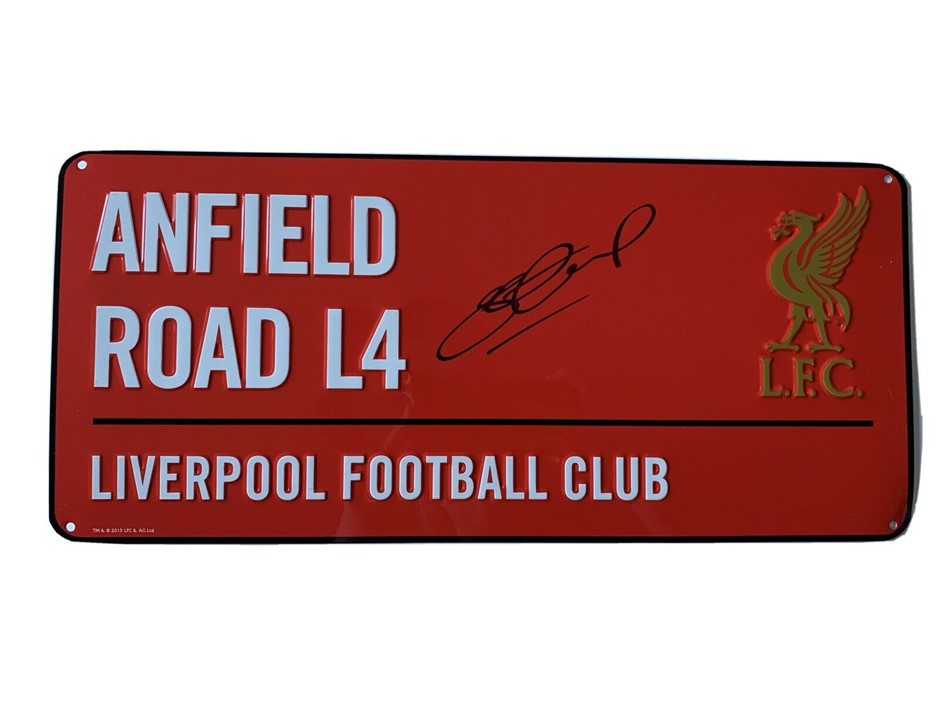 Steven Gerrard Signed Anfield Unframed Auction (0029-2187900) | Grays ...