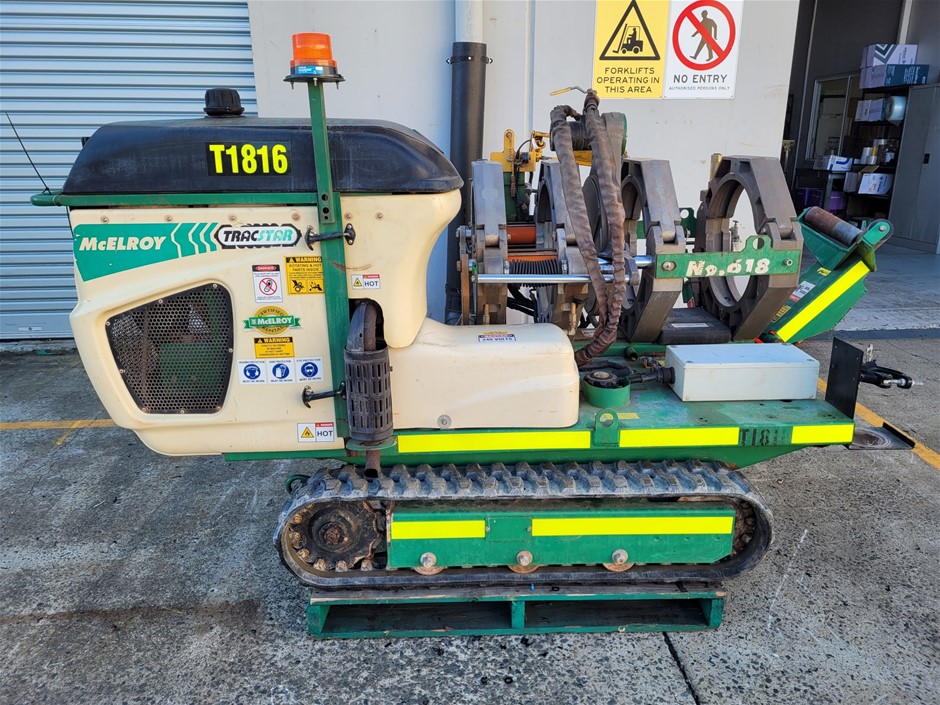 2012 McElroy Tracstar T1816 Pit Bull 618 Poly Pipe Fusion Machine ...