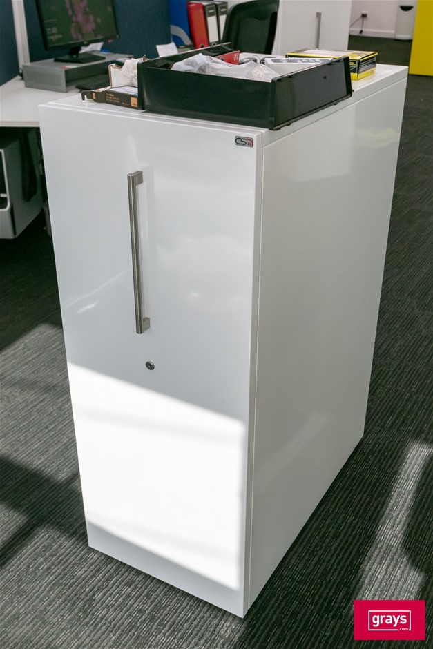 CSM Office Storage Cabinet with Vertical Pull Out Drawer Auction (2111 ...
