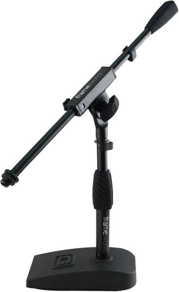 GATOR FRAMEWORKS Short Tripod Base Microphone Stand with Soft Grip ...