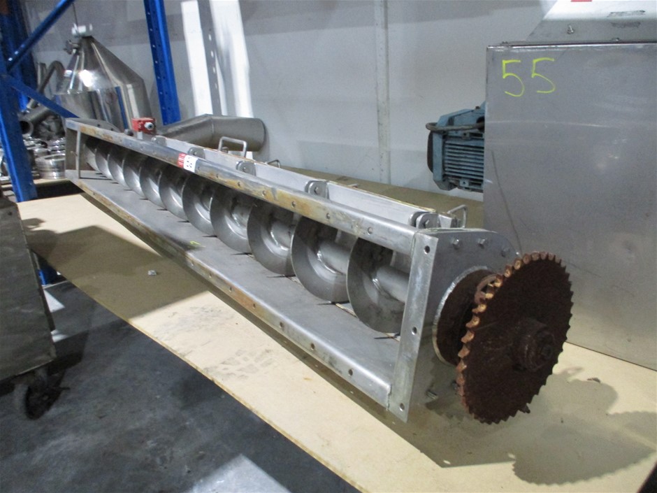Stainless Steel Screw Feed Hopper Auction (0056-3025972) | Grays Australia