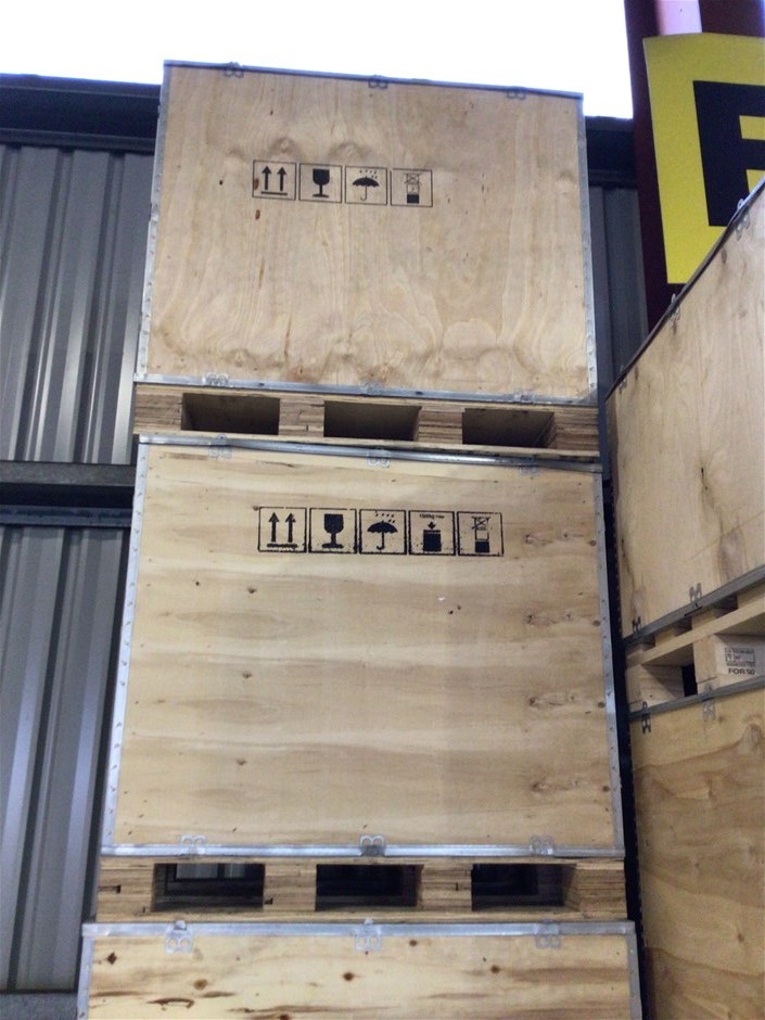 2 x Timber Storage Crates Auction (0087-8017488) | Grays Australia
