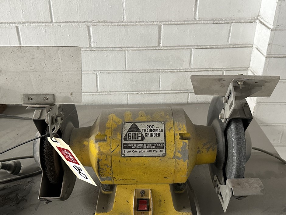 GMF 200mm TRADESMAN Grinder bench mounted Auction 0030 5053265 Grays Australia