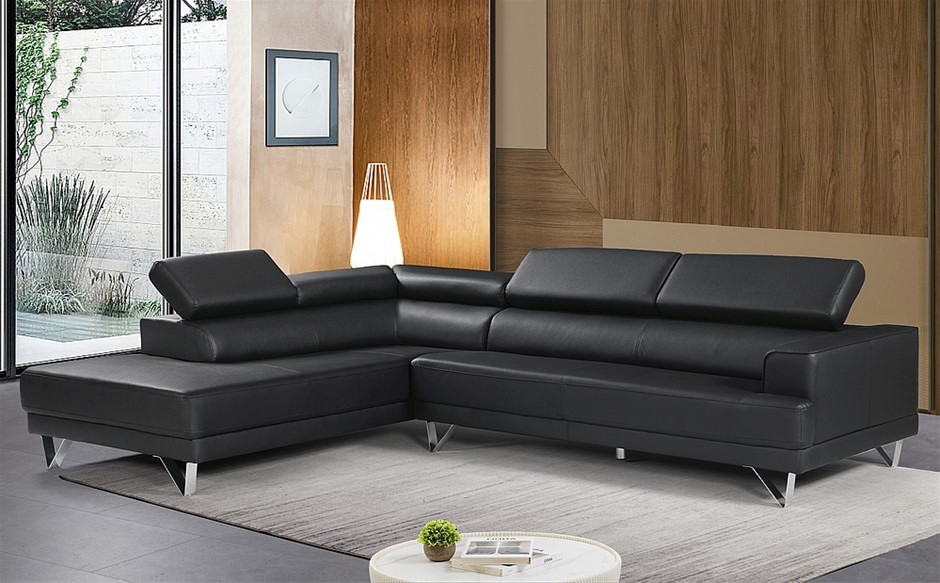 Muse Grand Corner lounge - Black Auction (0005-8505278) | Grays Australia