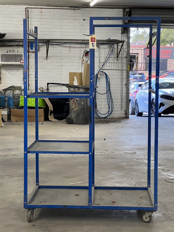 1 x Metal 3 Shelf Mobile Rack Auction (0060-5053265) | Grays Australia
