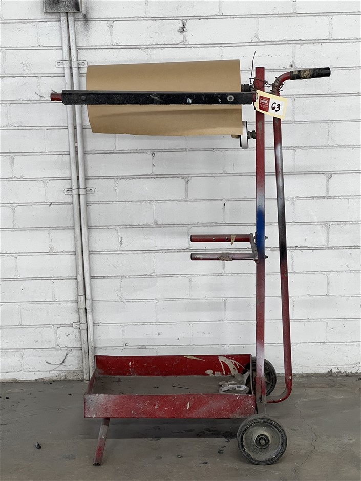 1 x Spray Painting Masking and Tape Dispenser Mobile Trolley Auction ...