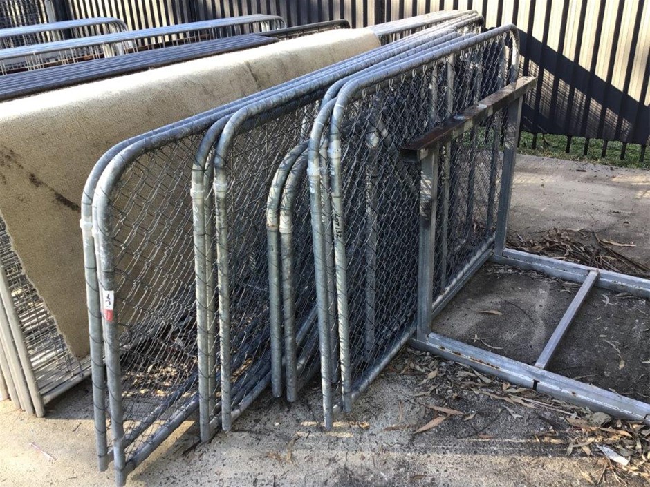 10x Various Length 1200mm Galvanised Chain Wire Gates Auction (0132 ...