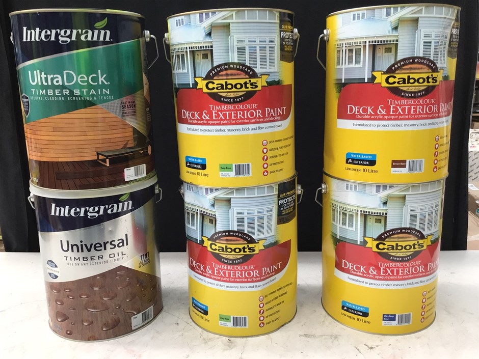 6 x Assorted 10 Litre Tins of Paint Auction (0042-3026293) | Grays ...