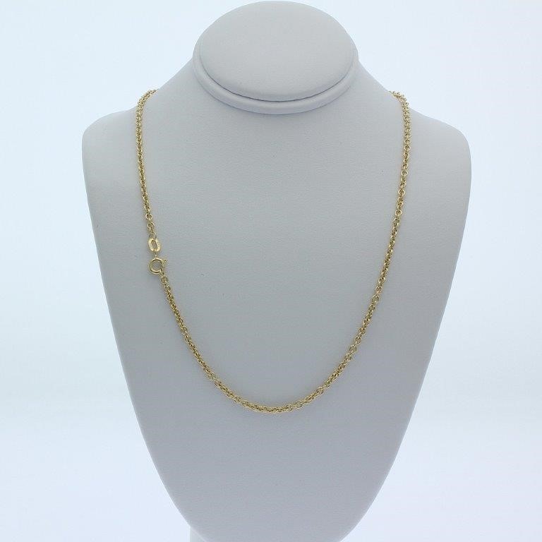 Genuine Italian 9 Karat yellow Gold 60 cm chain necklace Auction (0011 ...