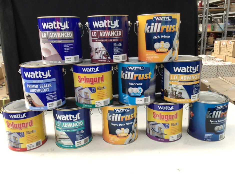 30 Assorted 4 Litre Tins of Wattyl Paint Auction (0059-3026293) | Grays ...
