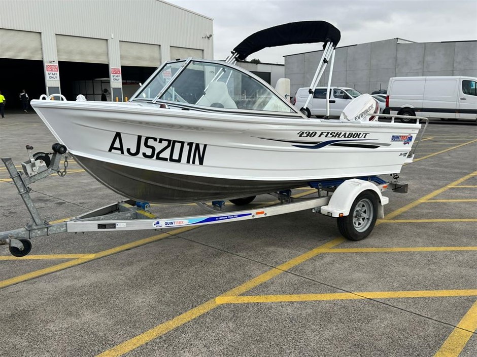 2018 QUINTREX 430 FISHABOUT BOAT 40 HP EVINRUDE ENGINE Auction (0001 ...