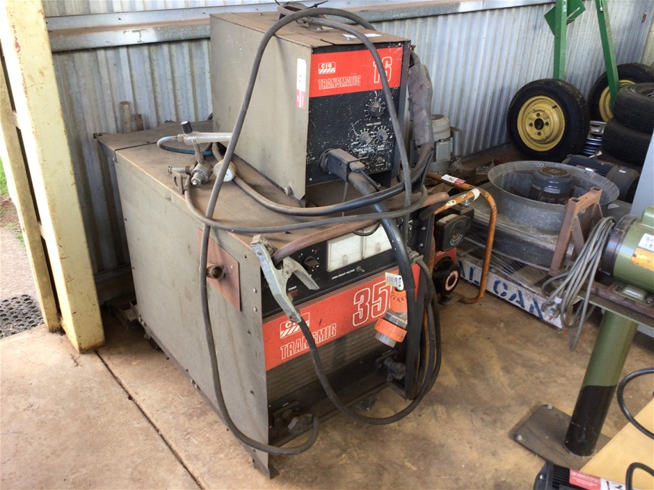 Cig Transmig 350 Welder with Transmatic 16 Wire Feeder Auction (0077 ...