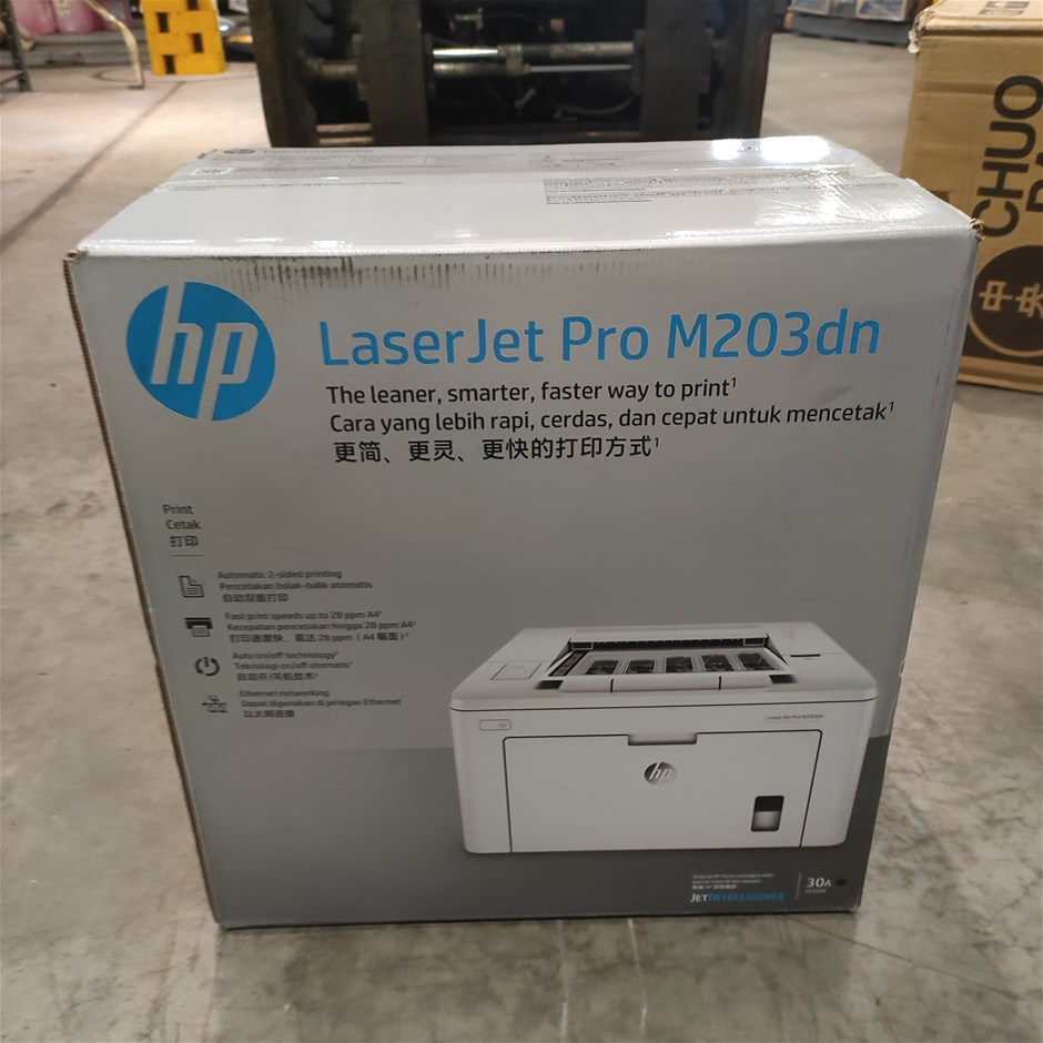 Unused HP Laser Jet Pro M203dn Printer Auction (0018-9044072) | Grays ...