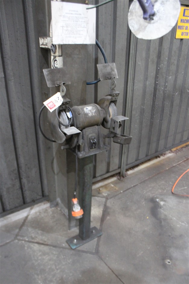 GMF Double Ended Grinder Bench on Steel Stand Auction (0143-5053686 ...