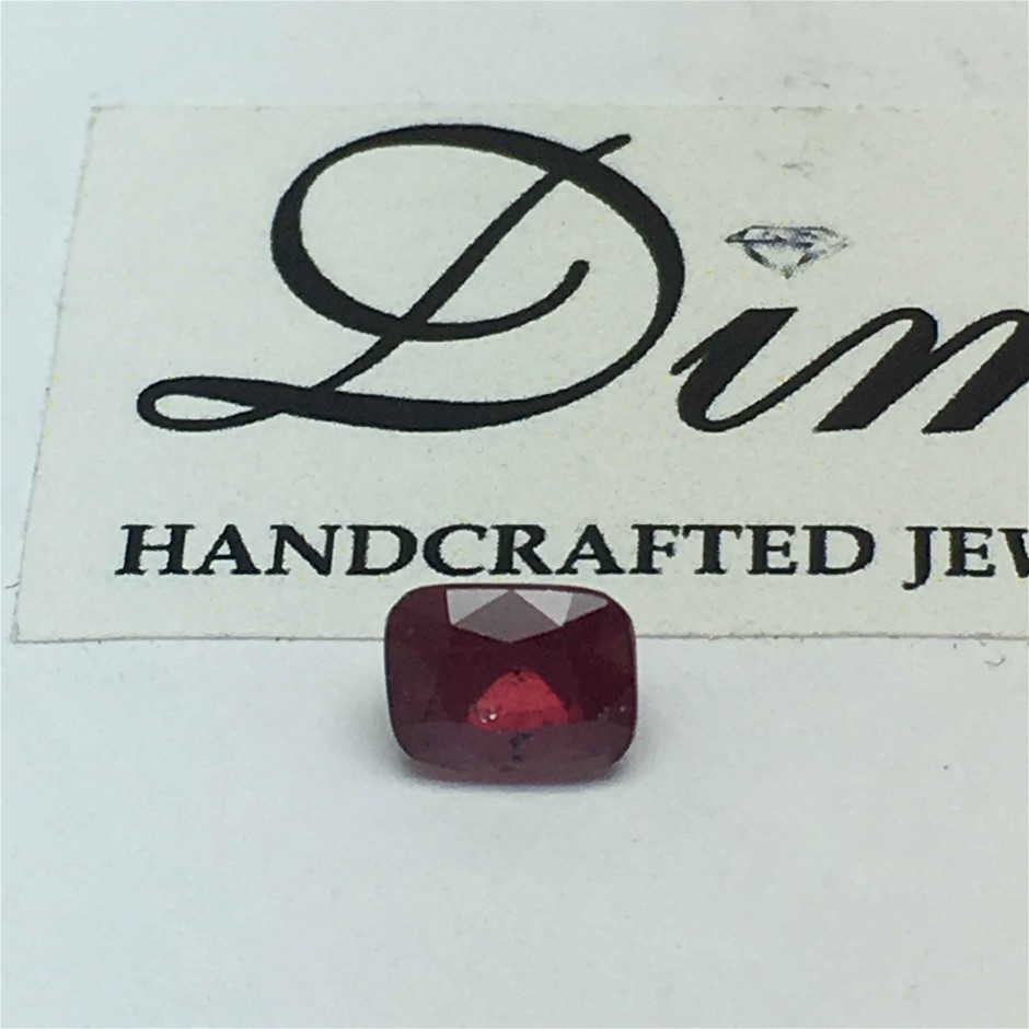 One Stone Ruby Unheat Mozambique Cushion Cut 1.19ct (With AIG Certificate) Auction (0010-2557313 ...