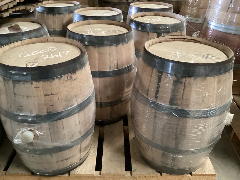 Oak Barrels, 100L, Qty x 8 Auction (0212-8017716) | Grays Australia