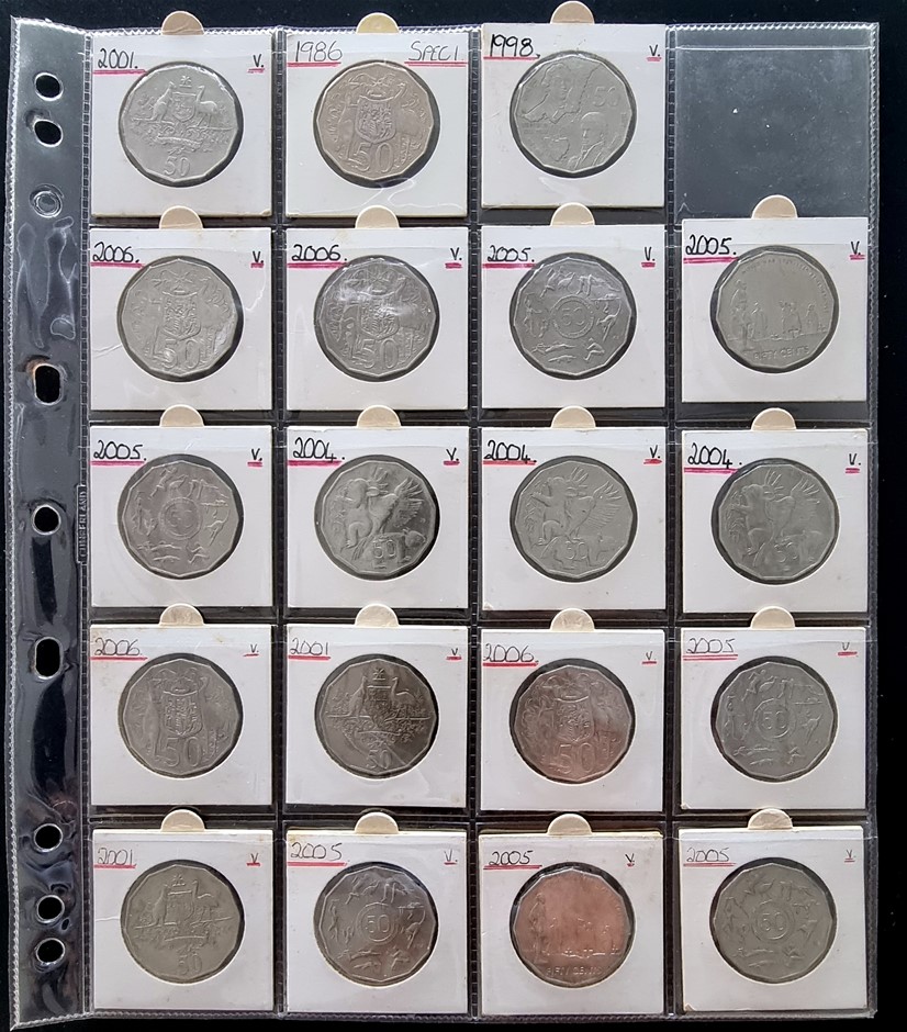 A Bulk Collection of Australian Fifty Cent Collector Coins Auction ...