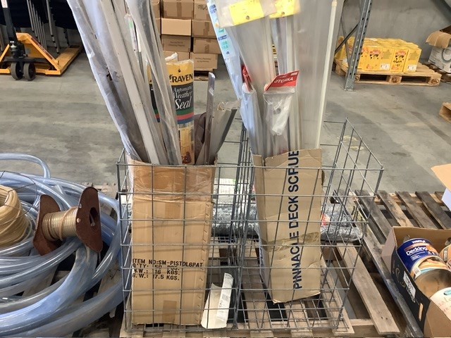2 x Stands Of Assorted Door Seals, Curtain Accessories And Lino Edge ...