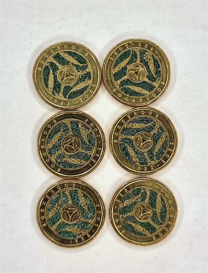 A Collection of 2022 'Socceroos' Coloured Two Dollar Coins Auction ...