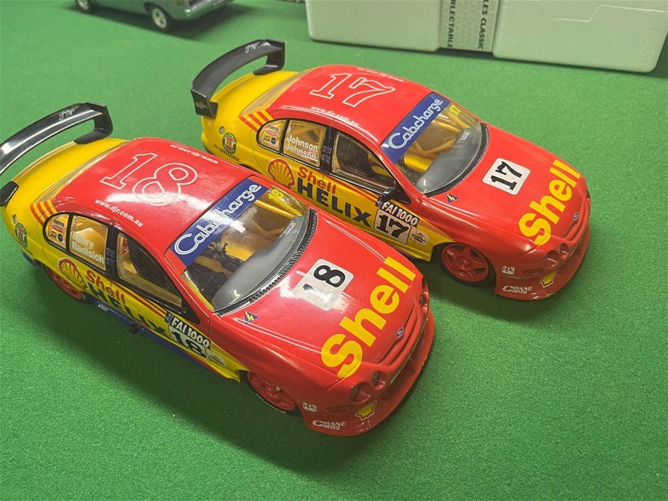 V8 Supercars Ford Shell Racing Matching No 17 and 18 Collectable Cars ...