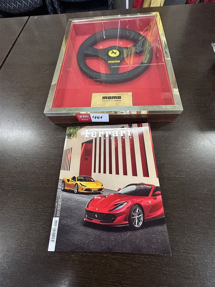 MOMO Ferrari Steering Wheel and Magazine Auction (0464-5054042) | Grays ...