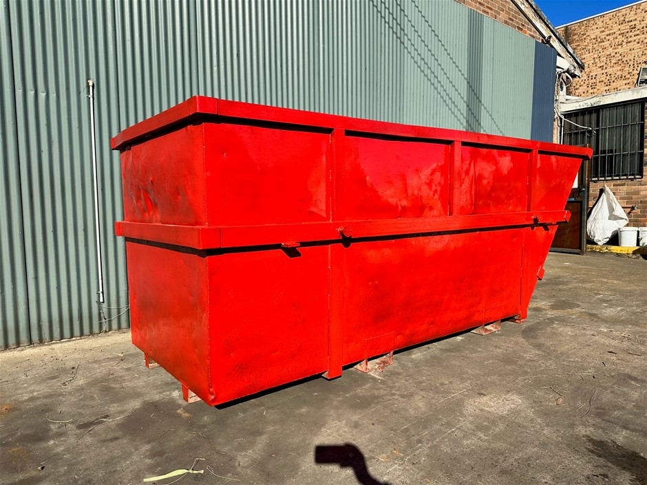 9 cubic metre full back scrap metal skip bin D9 Auction (0007-7047858 ...