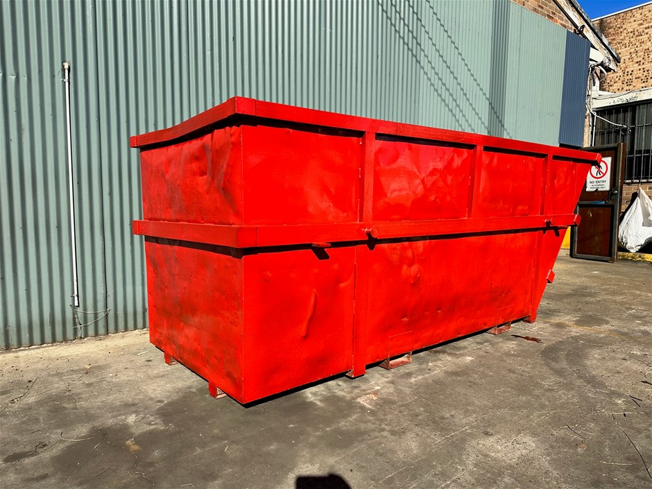 9 cubic metre full back scrap metal skip bin D10 Auction (0008-7047858 ...