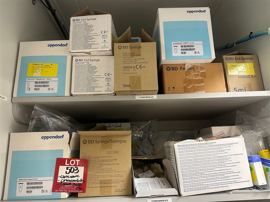 Quantity of assorted general consumables, glassware & etc. Auction ...