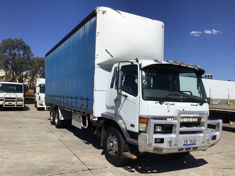 1998 Mitsubishi Fighter FM600 6 x 2 Curtainsider Rigid Truck Auction (0001-5054396) | Grays ...