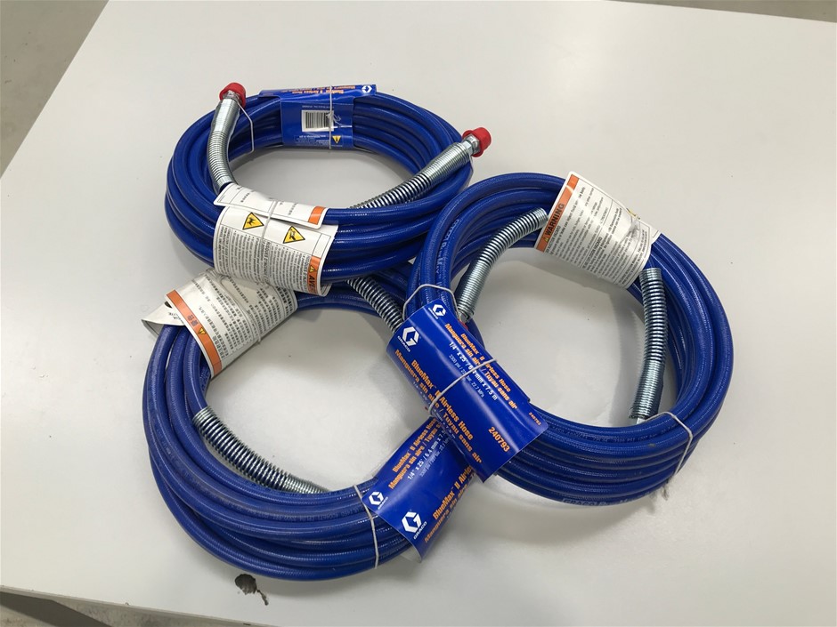 3 x GRACO Blue Max II Airless Hoses Auction (0191-3027029) | Grays ...