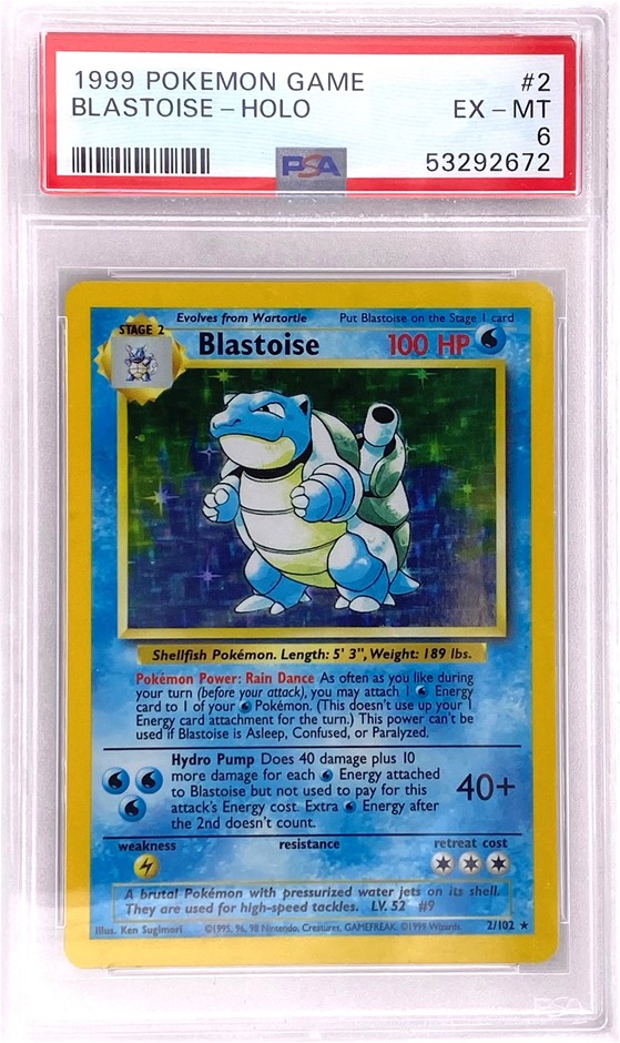 1999 BASE SET POKEMON GAME BLASTOISE – HOLO PSA CERTIFIED CARD Auction ...